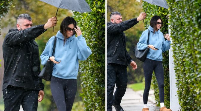 Kendall Jenner Slammed For Leaving Her Bodyguard Soaked In Rain While ...
