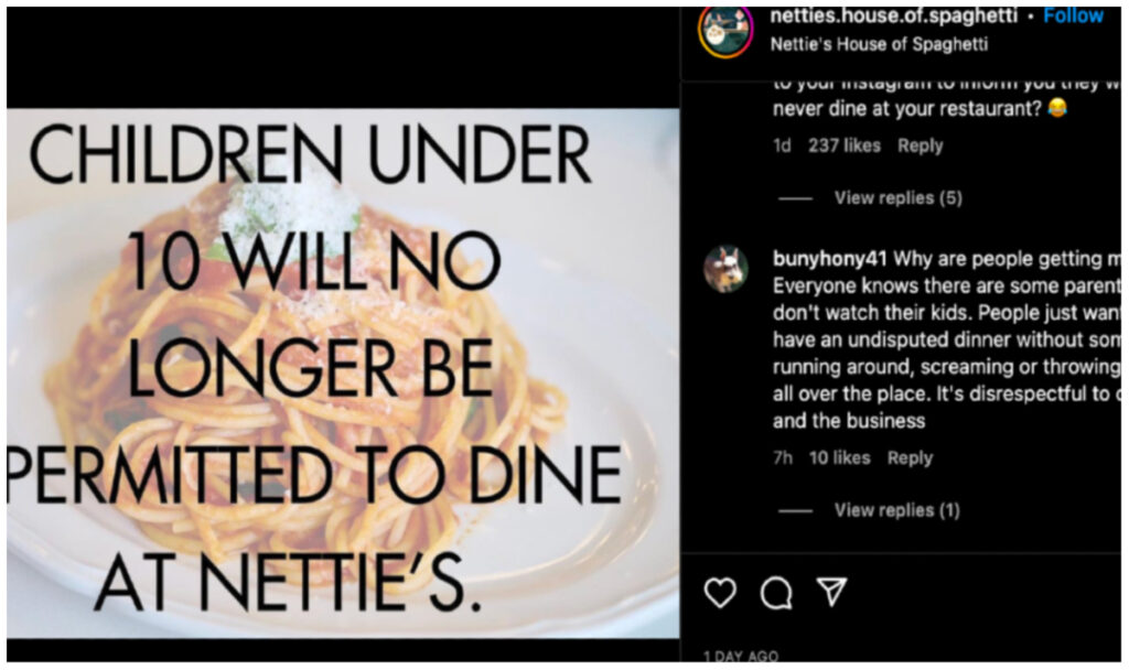 New Jersey Restaurant Bans Kids 10 & Under And Faces Backlash ...