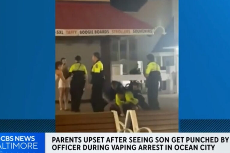 Ocean City Police Caught On Camera Punching Man During Vaping Arrest ...