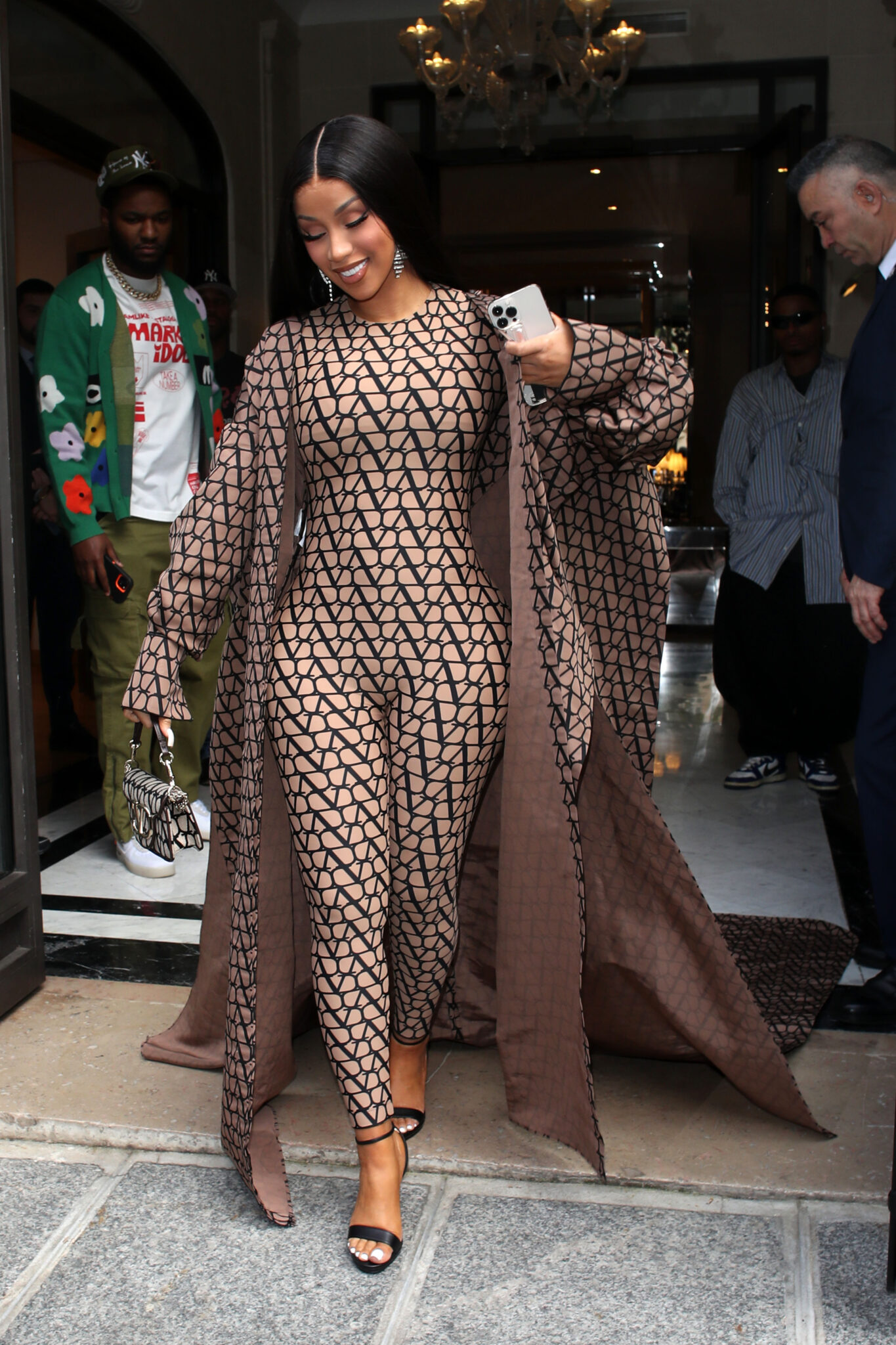 Serve! Cardi B Looks Incredible In A Valentino Jumpsuit As She Leaves ...