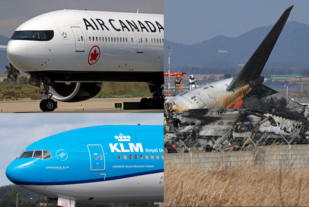 KLM Flight Skids Off Runway During Emergency Landing And An Air Canada Plane Catches Fire After ...